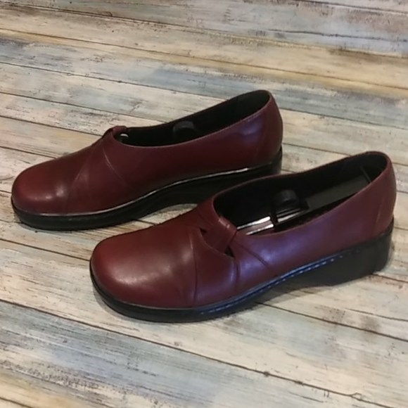 Clarks | Shoes | Clarks Burgundy Leather Loafers | Poshmark